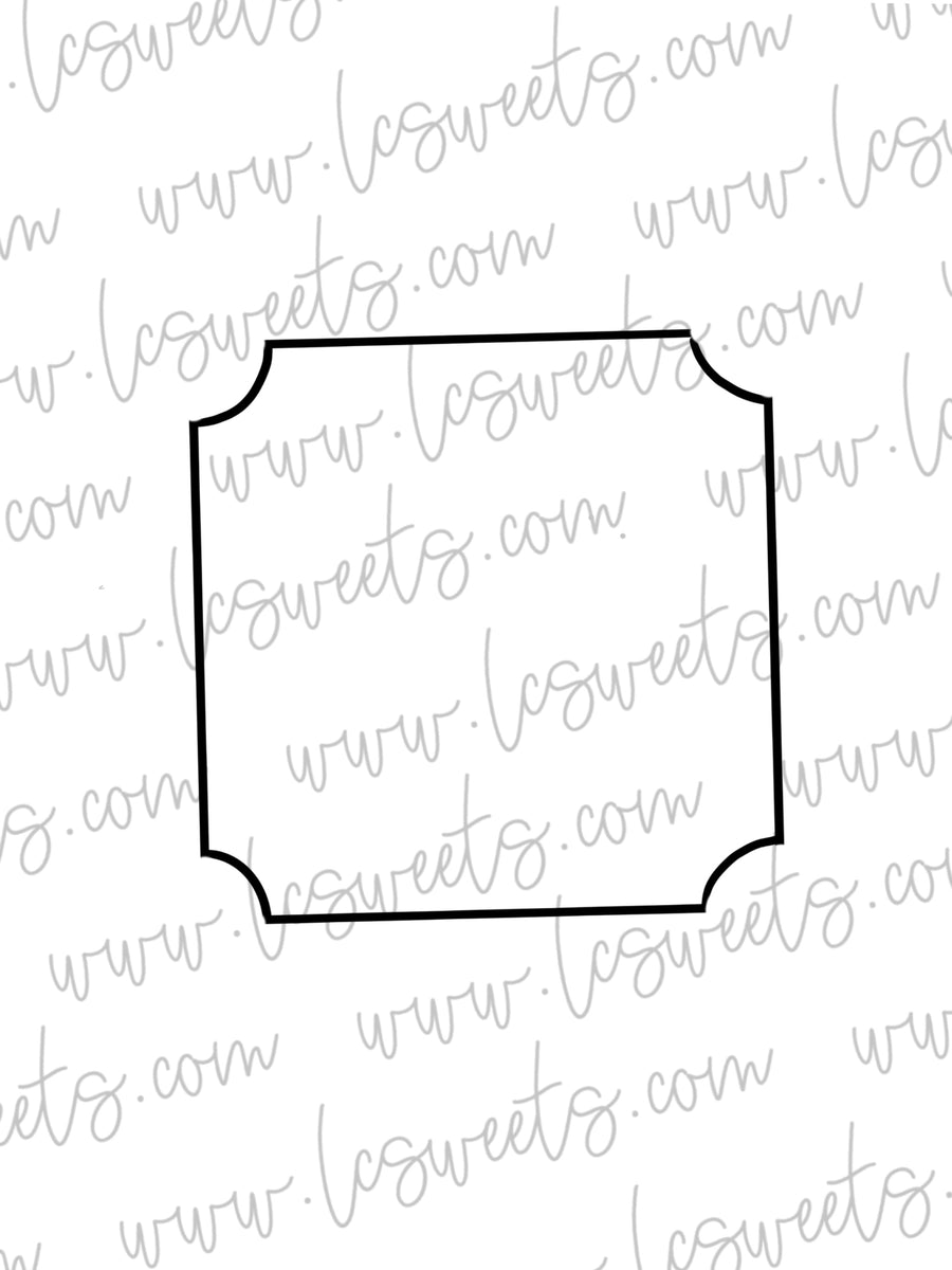 Scalloped Corner Square – LC Sweets